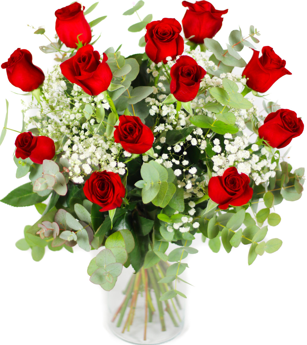 Rosas rojas de tallo largo - Floristería Morris