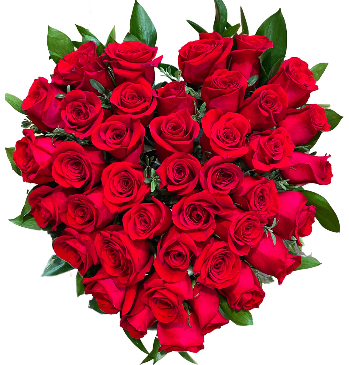 Corazón de rosas rojas - Floristería Morris